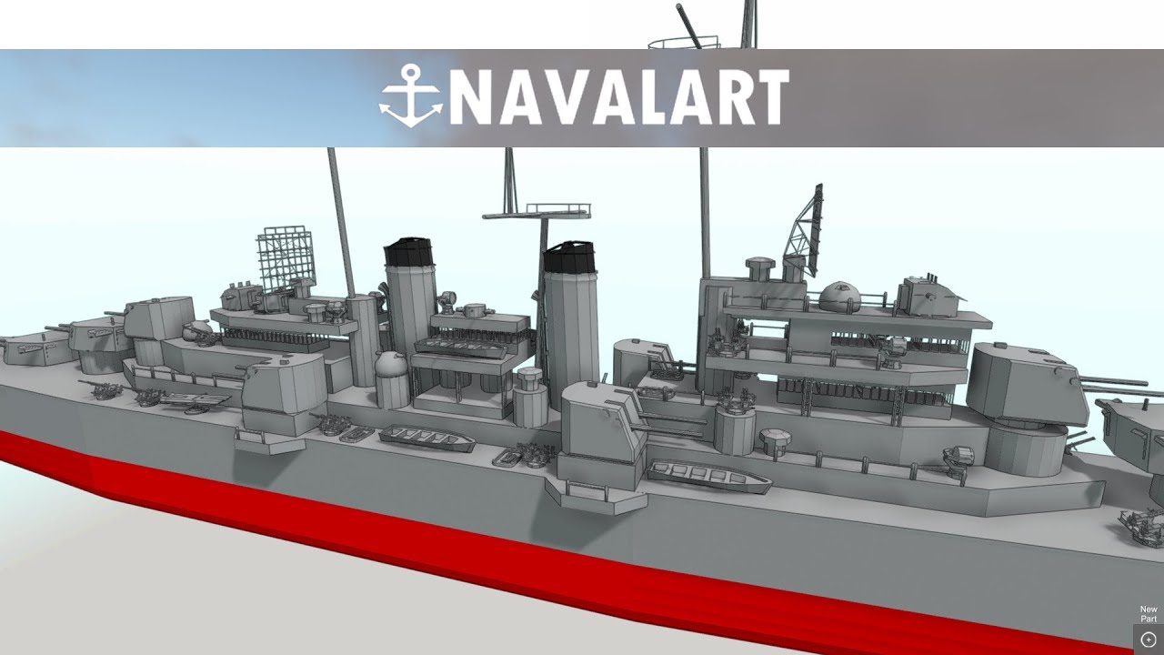 Naval Art - Custom US Cruiser Showcase - YouTube