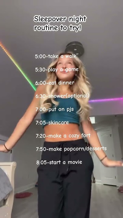 Sleepover Night Routine Besties Sleepover Nightroutine Aesthetic