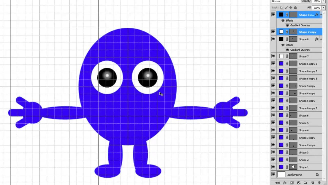 Cartoon Character Photoshop Cs5 Youtube