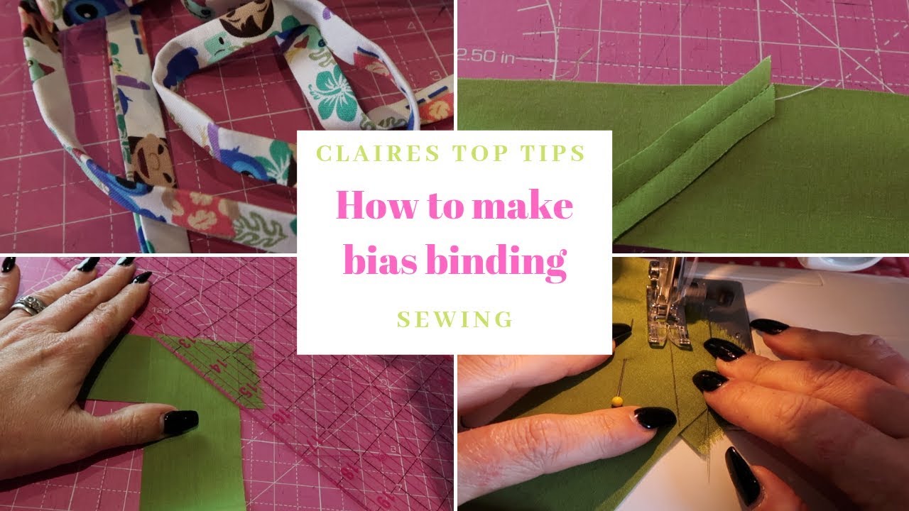 How to make your own bias binding | Claires Top Tips | SEWING - YouTube