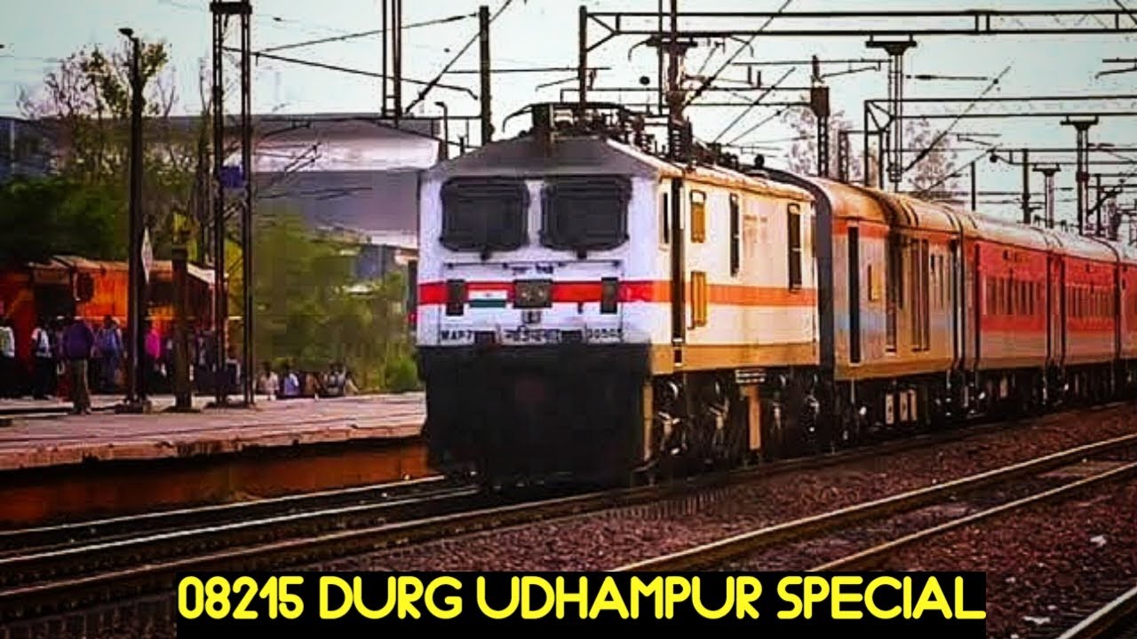 Udhampur Durg SF Express | Hownking at 130kmph | Udhampur Exp Crossing at Super Speed | - YouTube
