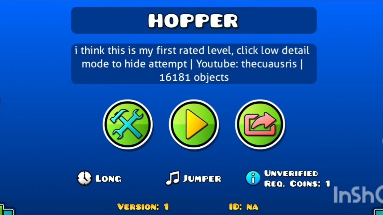 HOPPER | By: Me (thecuausris) LEVEL FINISHED - YouTube