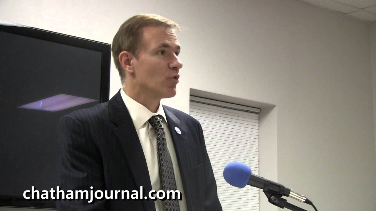 Chatham county commissioner Brian Bock speaks at Moncure candidates ...