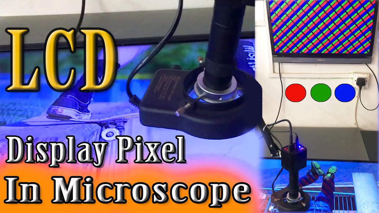 LCD Display Pixel in Microscope / How Liquid Crystal Technology / LCD ...