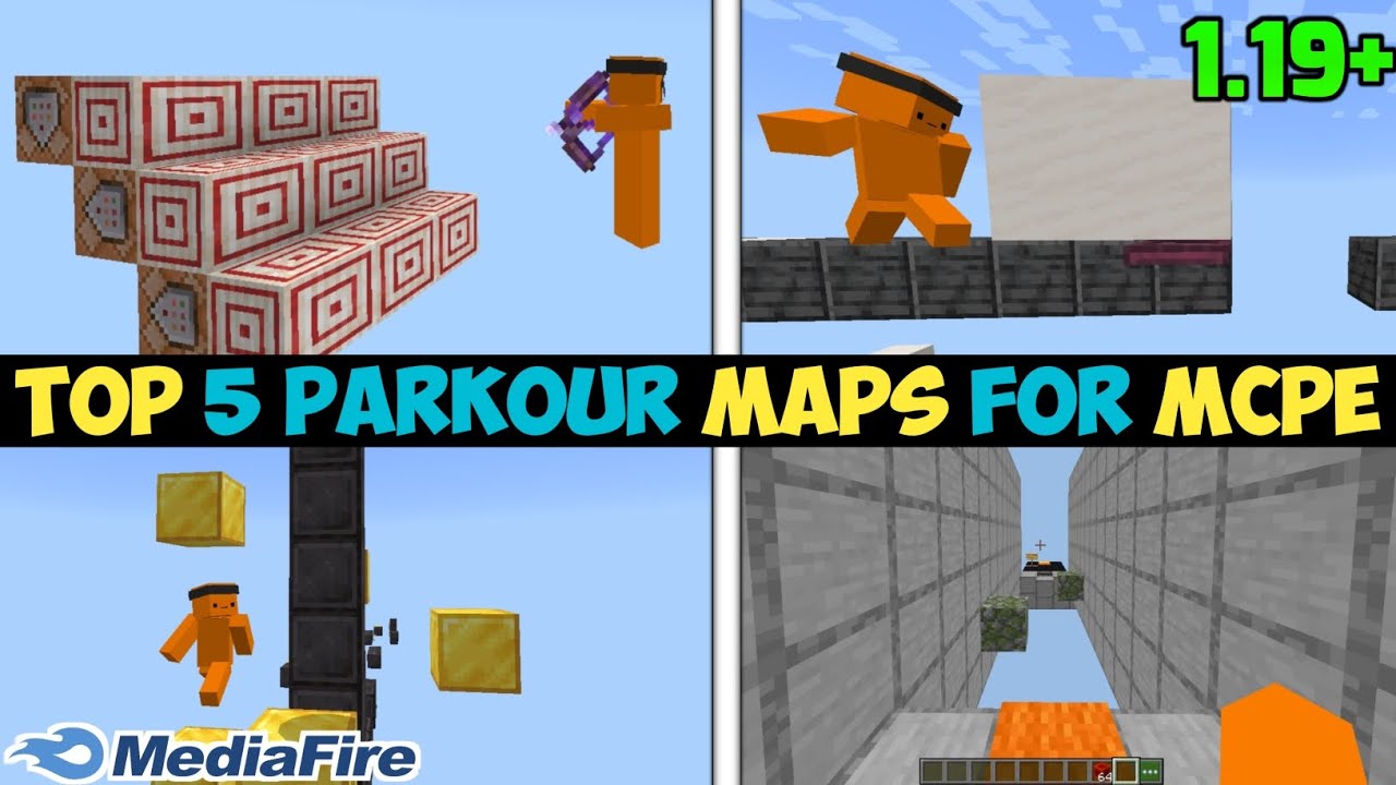 Top 5 Best Parkour Map For Minecraft Pe 1.19+| Mcpe Download - YouTube