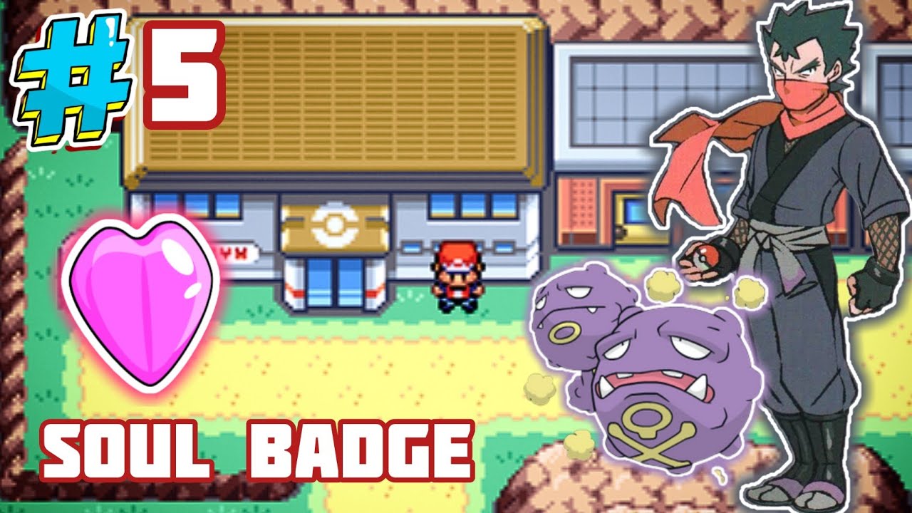 Pokemon Fire Red GBA Version || Fuchsia City Gym #Battlefield Gameplay ...