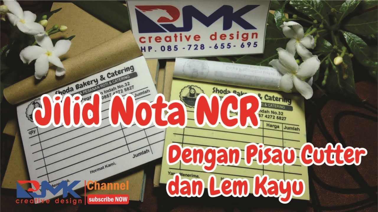 JILID NOTA NCR 2 ply dengan mudah hanya pisau cutter dan lem kayu #nota ...