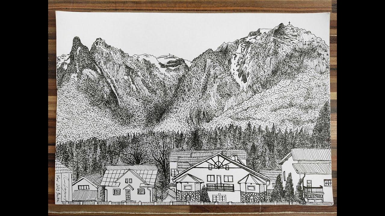 Live With Earth Codru Verde - Busteni Wall Rui Vasques Drawing (Padure ...