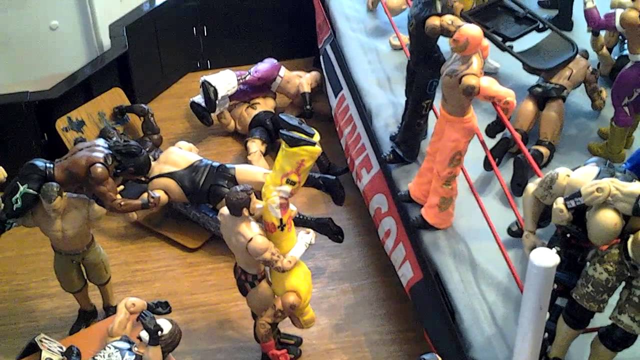 WWE action figure set up - YouTube