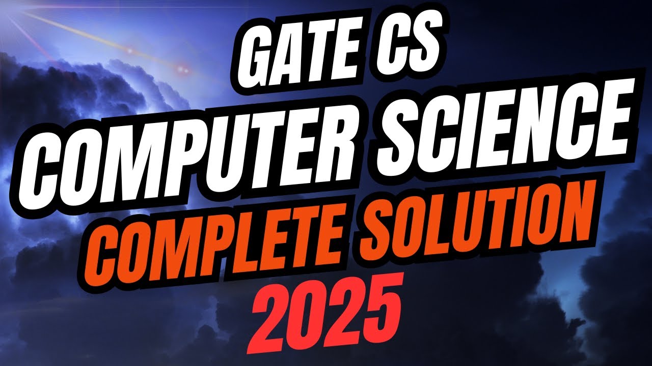 GATE CS1 2025 Solved Paper | Step-by-Step Computer Science Solution #GATE2025 #CS1 # ...