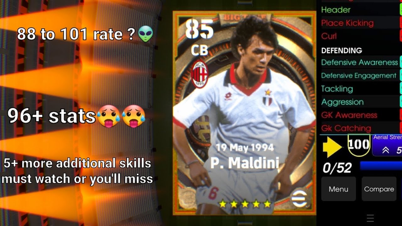 How to train P. Maldini max 101 rated bigtime Card 🔥 || # ...