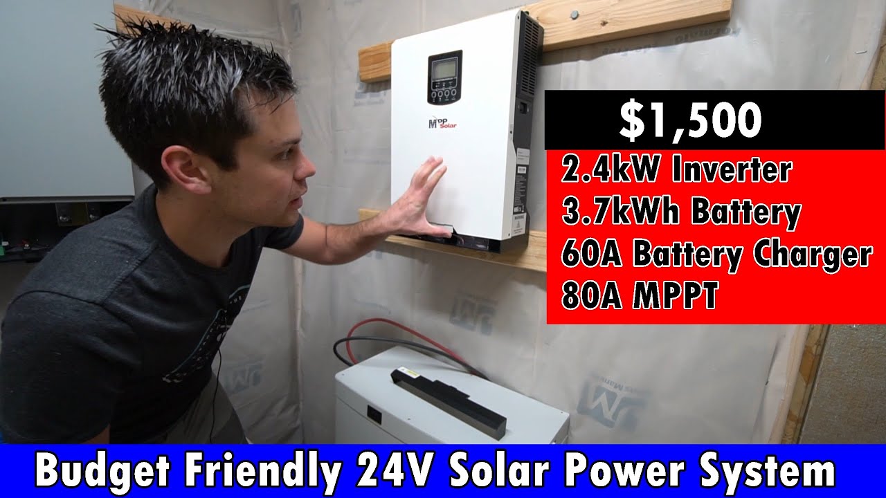 Budget Friendly 24V Solar System: 2.4kW Inverter, 2kW Solar Array, MPPT ...