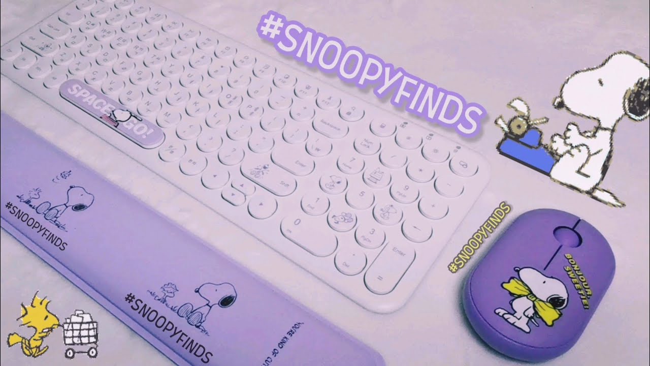 UNBOXING ¦¦¦ Snoopy finds keyboard, mouse, & wrist pad~ - YouTube