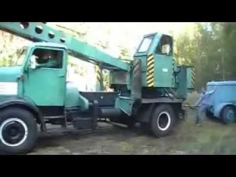 IFA H6 mit Bleichert-Kran und Dieselgenerator - YouTube