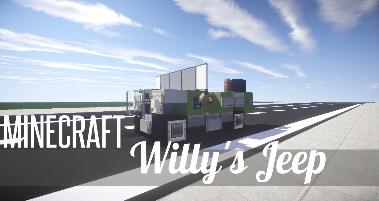 Minecraft Vehicle Tutorial - How to Build : Willy's Jeep. - YouTube