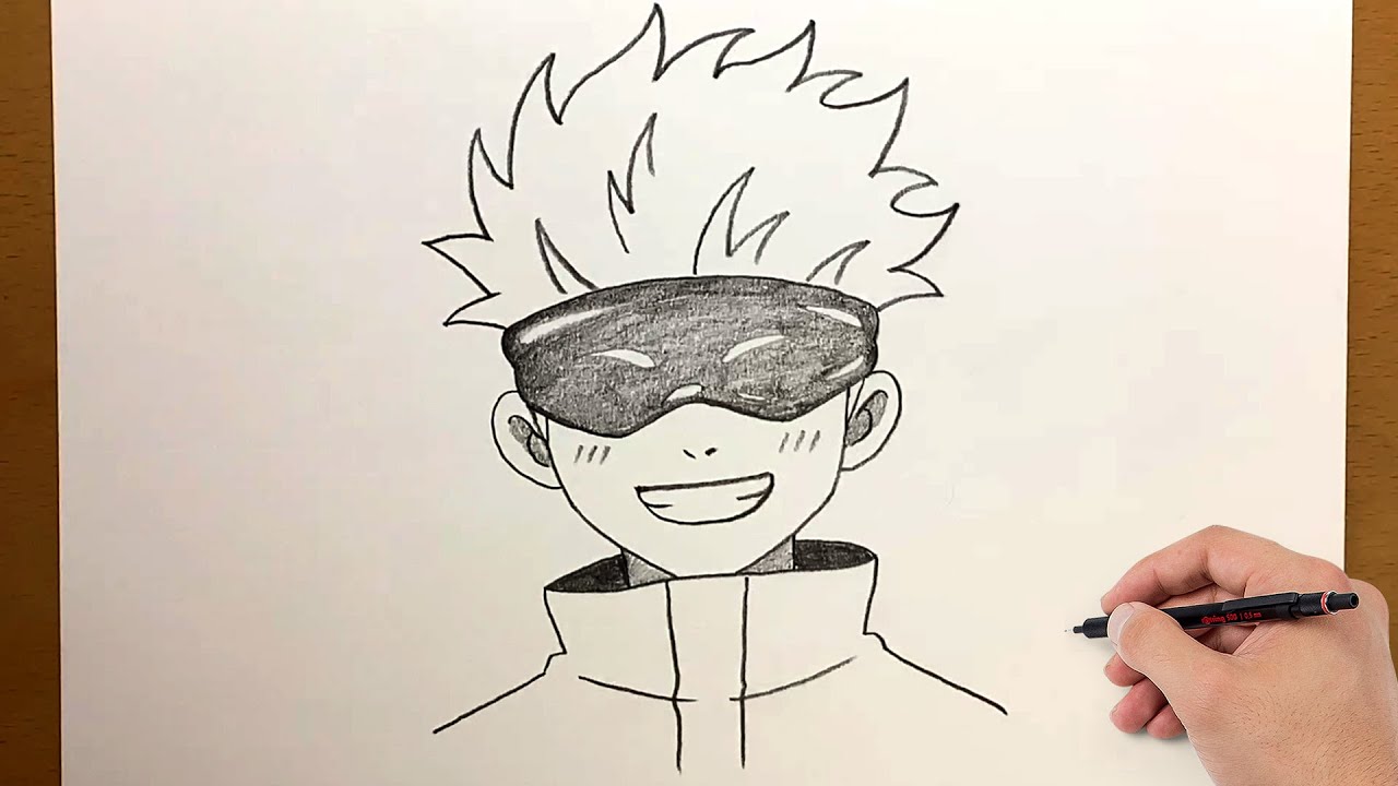 How to Draw Cute Gojo Satoru | Jujutsu Kaisen Easy Drawing - YouTube