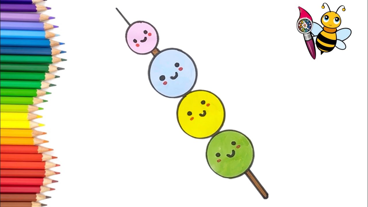How to Draw and Colour Kawaii Candy | Easy Candy Drawing for Kids - YouTube