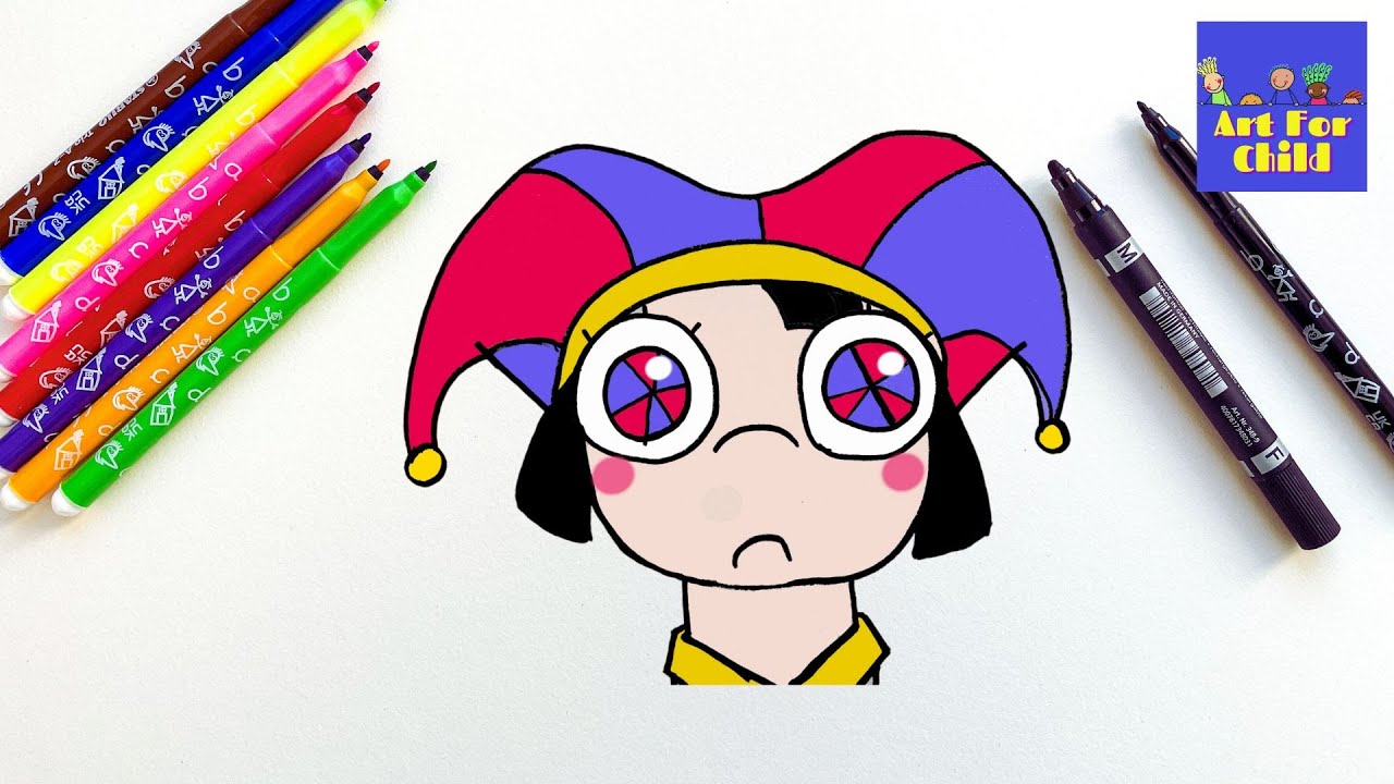 How To Draw Pomni from The Amazing Digital Circus | Cute Easy Drawing ...
