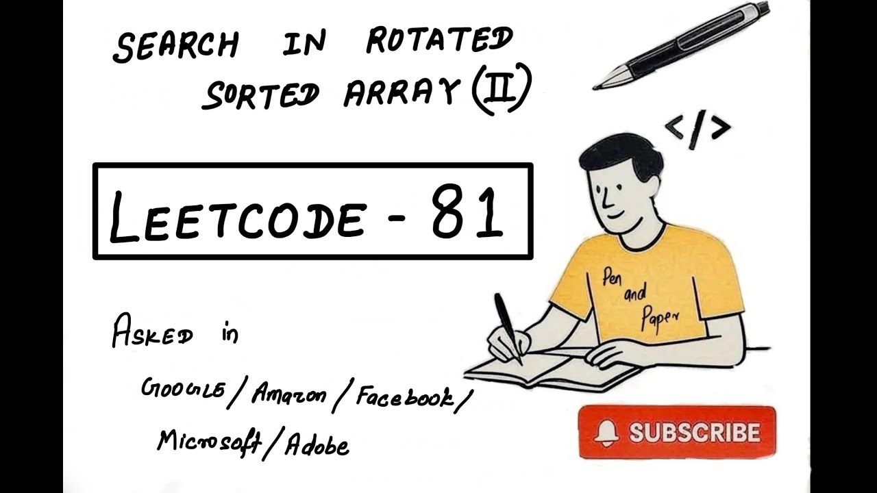 LeetCode 81 🔄 Search in Rotated Sorted Array II | Handle Duplicates ...