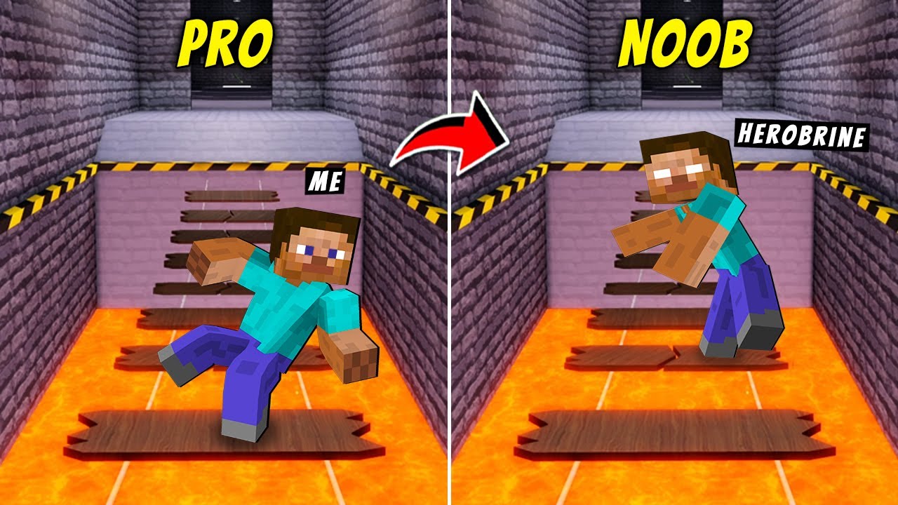 Pro Steve vs Noob Herobrine in Prison Speedrun - YouTube