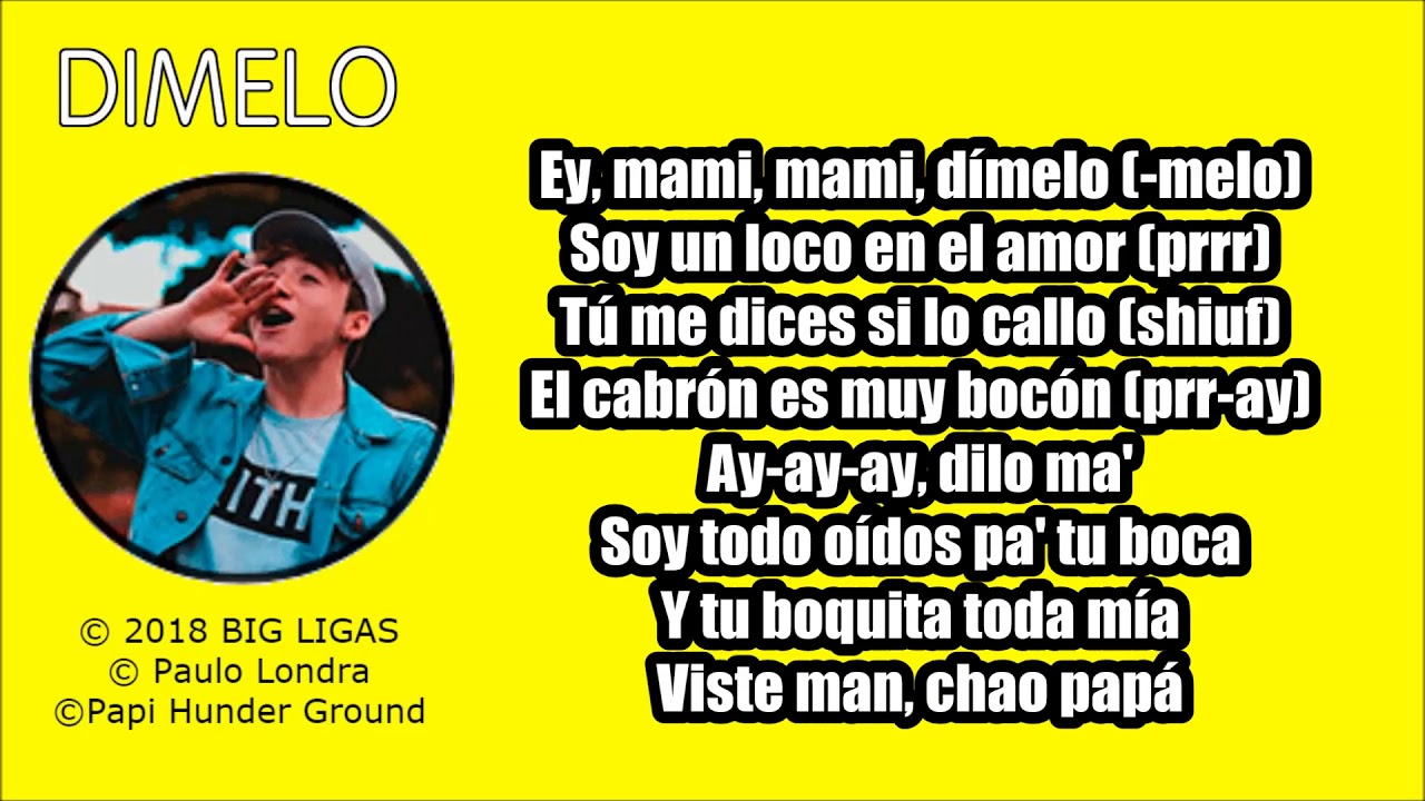 Paulo Londra - Dimelo Letra