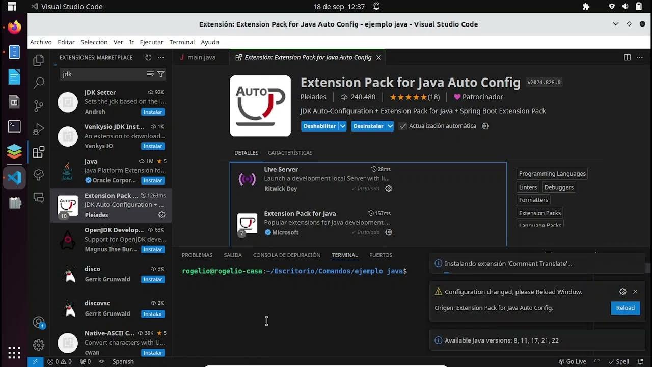 Instalacion de Visual Studio Code y extension para programar en Java ...