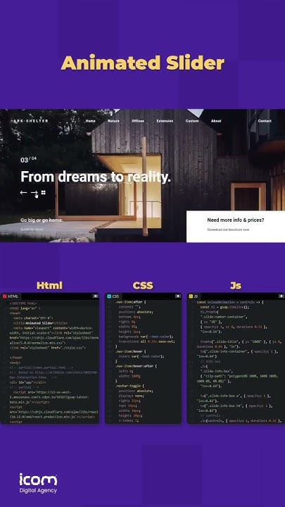Slider animation #html#css#js#slider#animation - YouTube