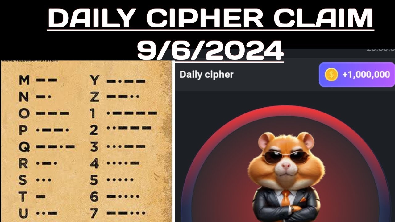 9 June Morse Code Hamster Kombat | 1Million Points Daily Cipher ...