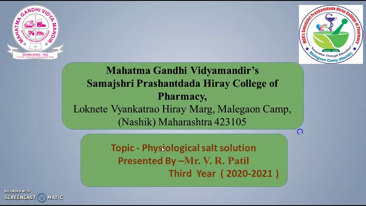 Physiological Salt Solution (Part I) - YouTube