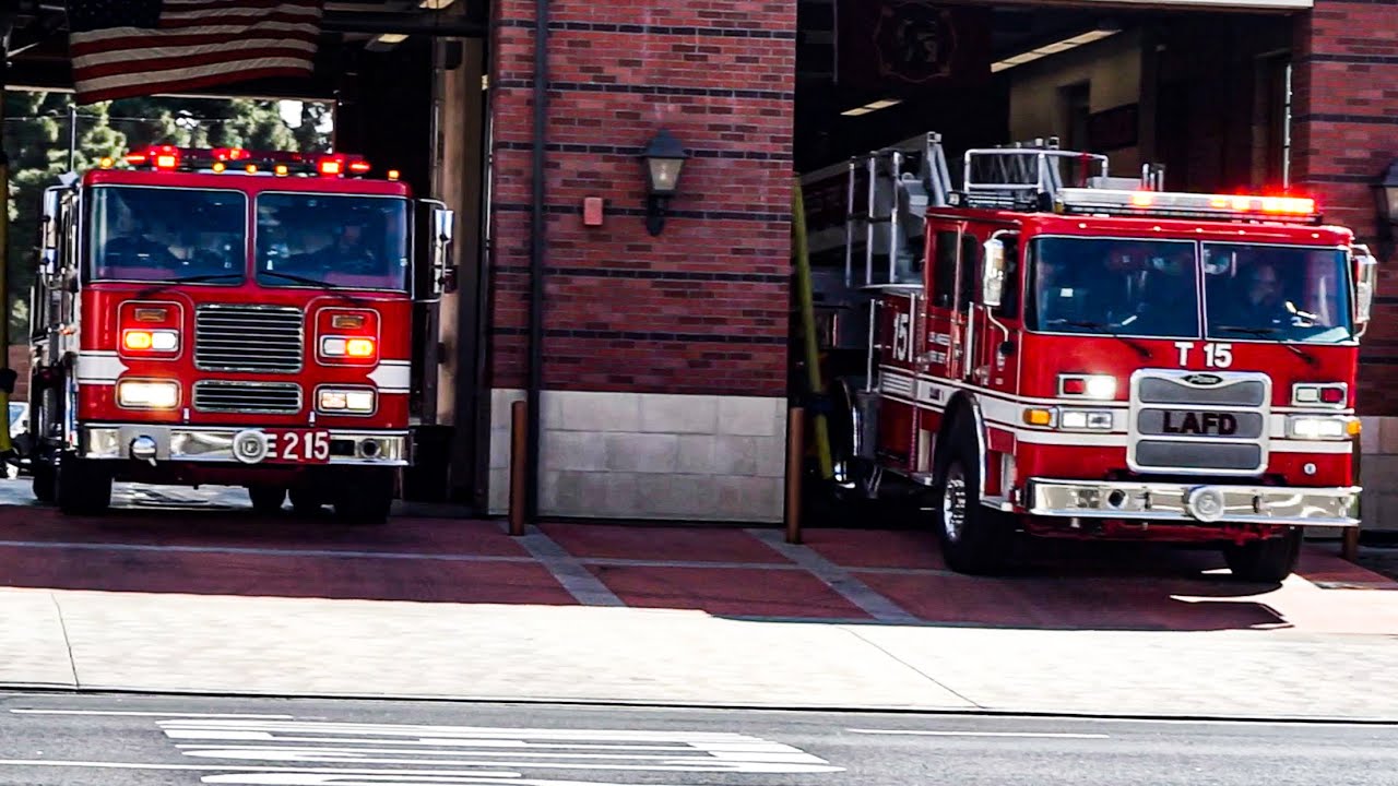 LAFD Light Force 15 Responding - YouTube