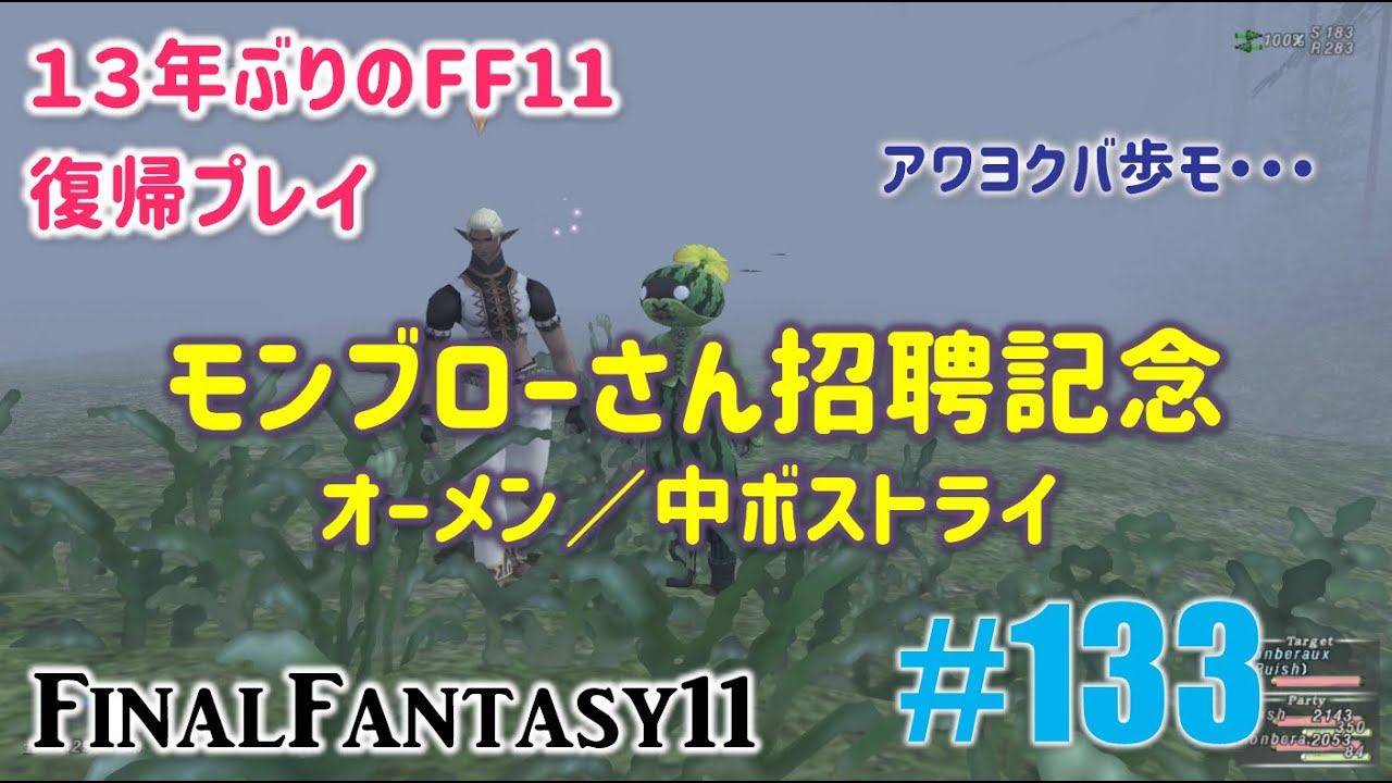 [PC/FF11] 13年振りの復帰プレイ ＃133 モンブローさん招聘記念／オーメン中ボス＋α - YouTube
