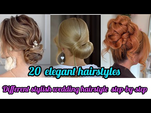 how to make a fast and easy beautiful wedding hairstyle for  medium and short hair 