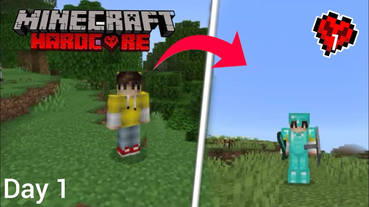 Minecraft hardcore ️ series 😎 || Ep 1 || #watch #minecraft #viral #like ...