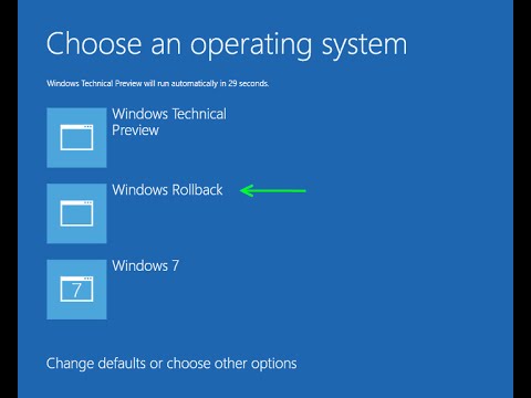 How To rollback windows 10technical preview to windows 8.1 - YouTube