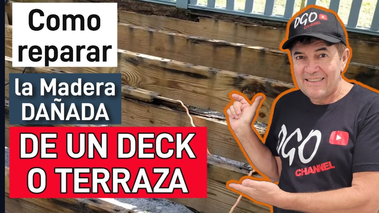 Como reparar la madera dañada de un deck - YouTube