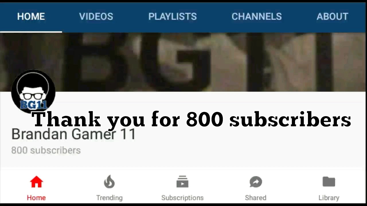 Thanks for 800 SUBSCRIBERS!!!! - YouTube