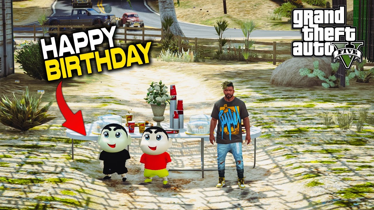 GTA 5: Happy Birthday Pinchan|Franklin & Shinchan Birthday Celebration ...