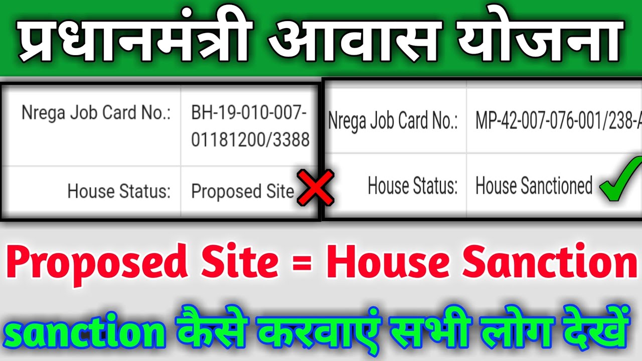 House Status Proposed Site से House Sanction कैसे करवाएं | Pm Awas ...