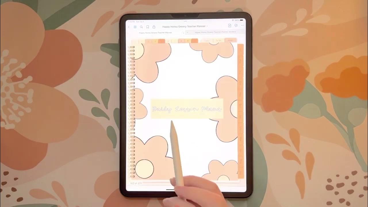 Undated Groovy Teacher Digital Planner - YouTube