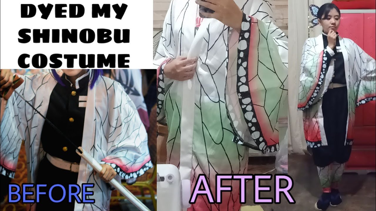 How to Dye Shinobu's Haori and Leg Warmers Demon Slayer - YouTube