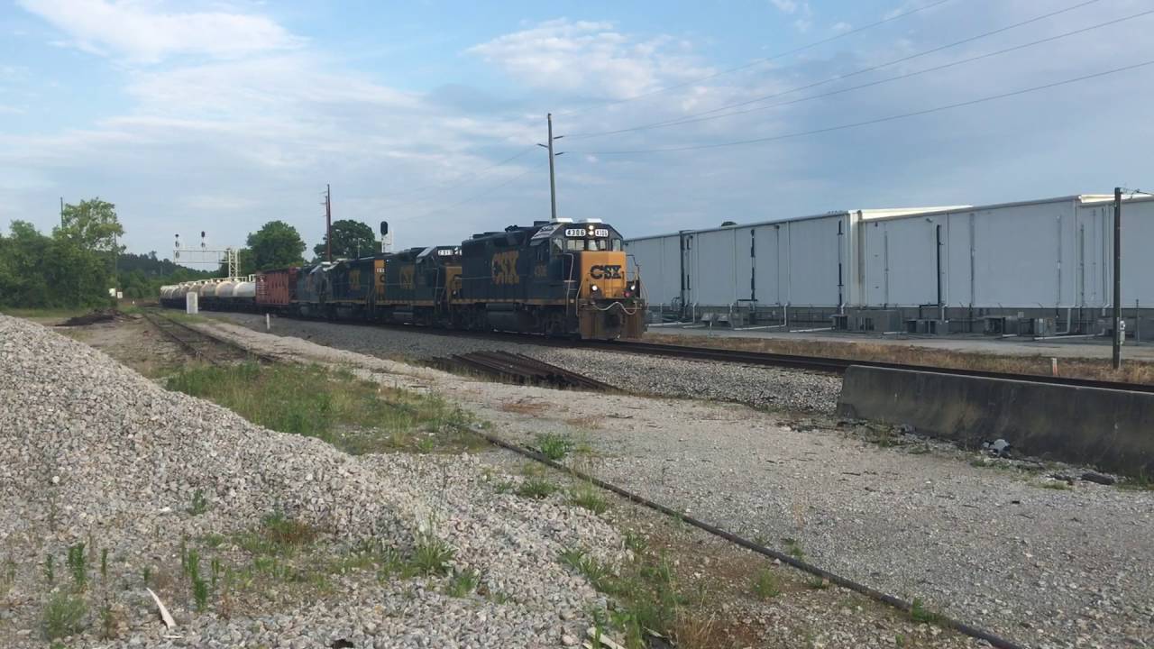 CSX 4306 leads A734-28 NB leaves Pelham, Al. 5-28-16. - YouTube