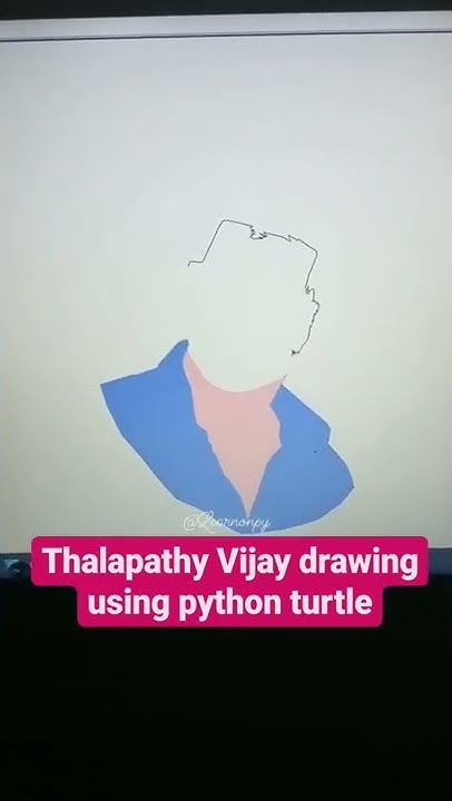 How to Draw Thalapathy Vijay Using Python | Draw Thalapathy Vijay in just 3 lines of Python ...