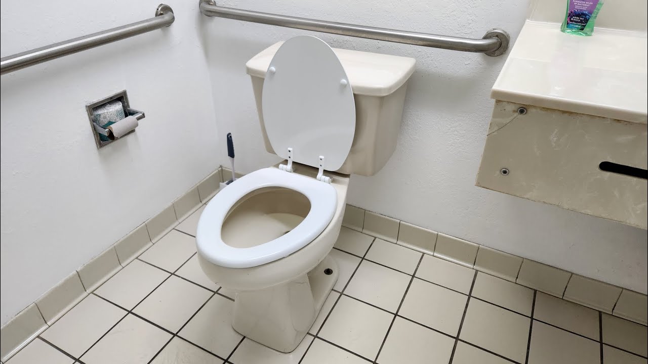 Beige 1990s Mansfield Quantum toilet - YouTube