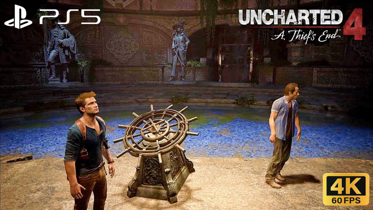 Uncharted 4 • Chapter 12 Puzzle Solution • Wheel Chamber PS5 • 4k 60FPS ...