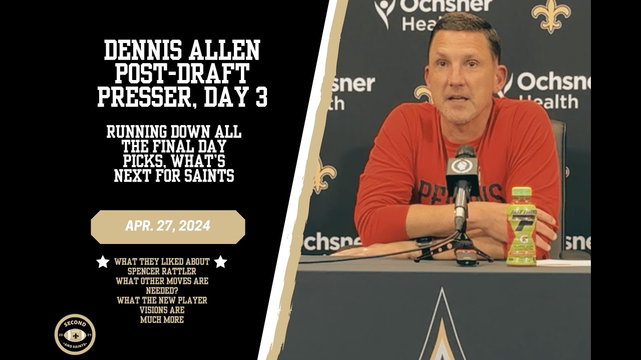 Dennis Allen Post-Draft Press Conference, Day 3 - April 27, 2024 - YouTube