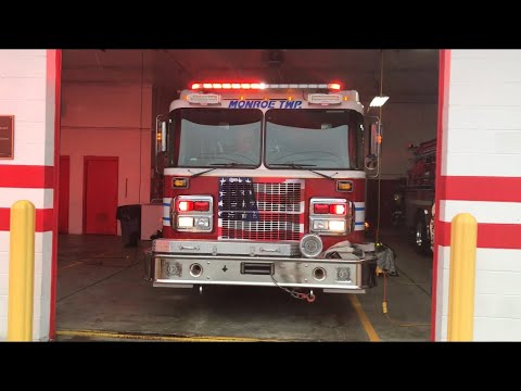 Monroe twp engine 32 Tomar scorpion lightbar - YouTube