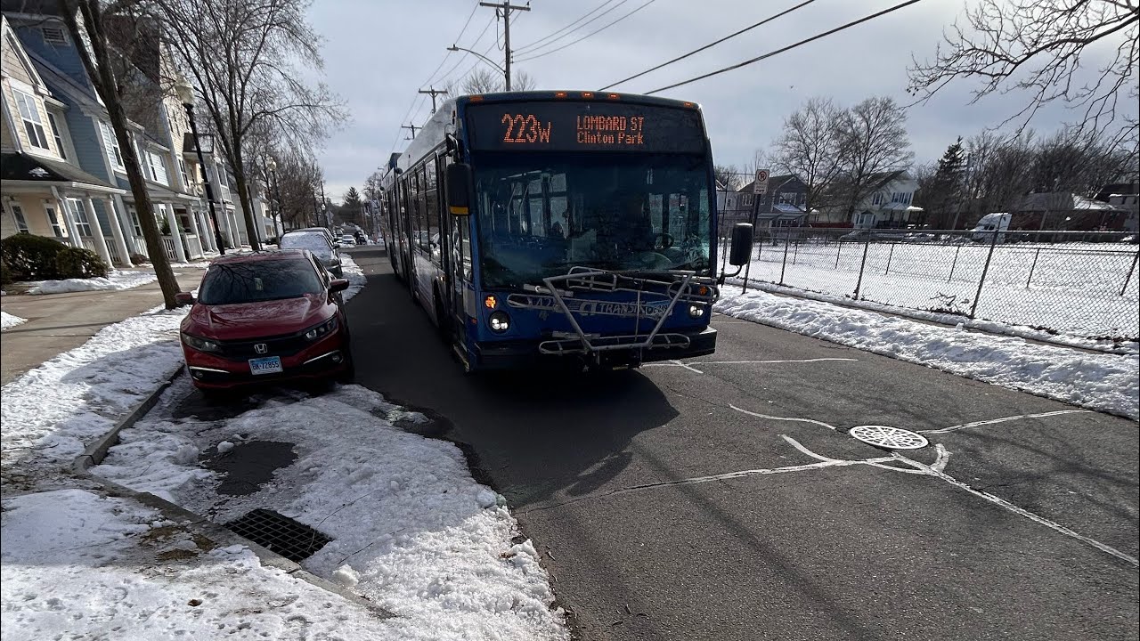 Ultra rare CTtransit 2014 LFSA HEV #1428 on route 223 Downtown New Haven - YouTube