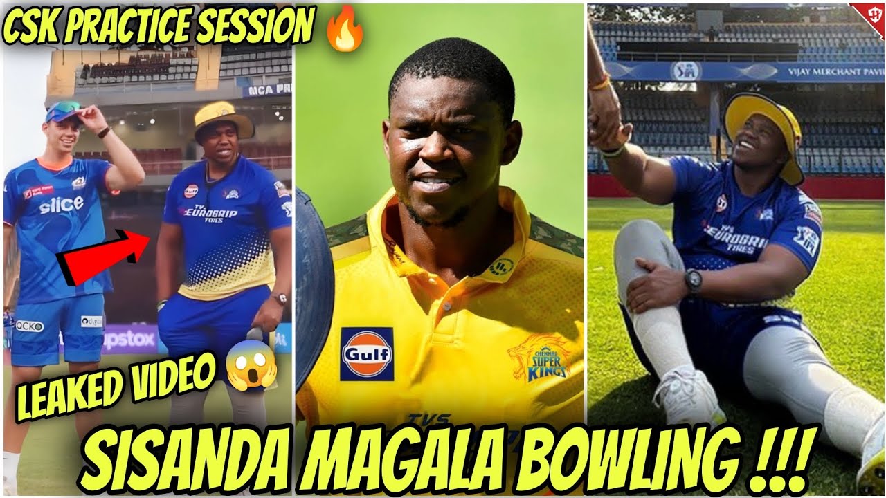 Sisanda Magala Bowling 🔥 CSK practice Session 2023 - YouTube