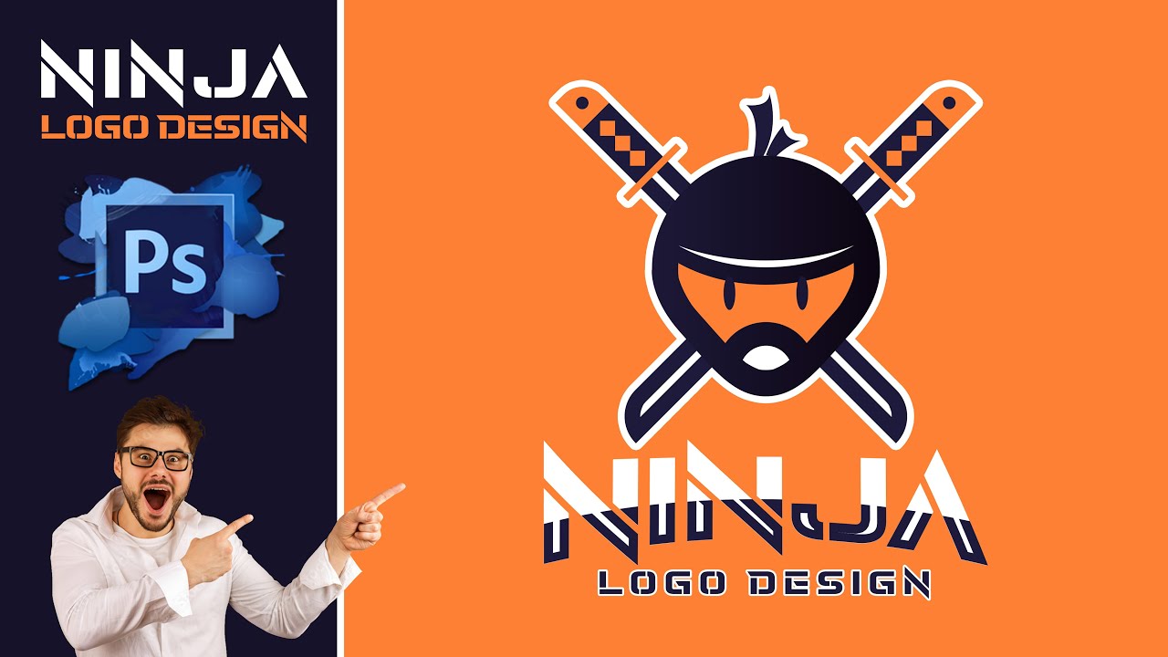 Ninja Logo Design Tutorial for Adobe Photoshop - YouTube