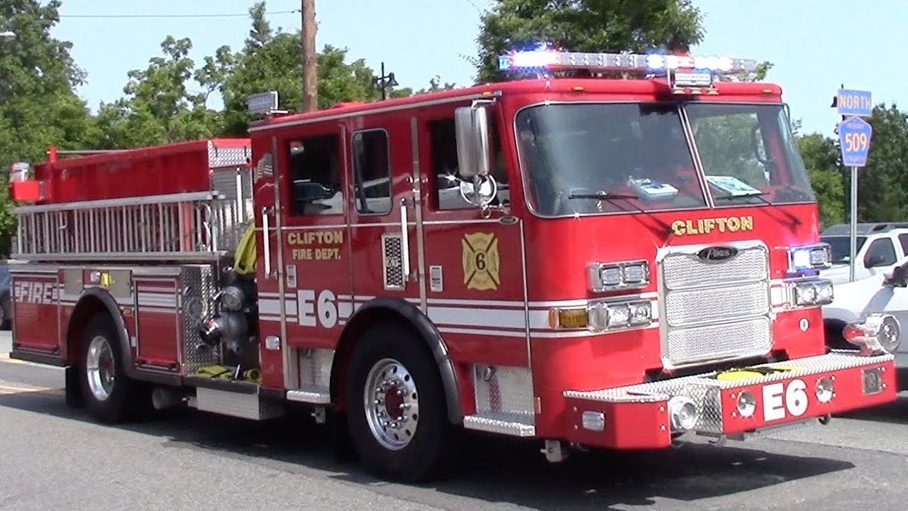 Clifton Fire Department Engine 6 Responding 8-26-17 - YouTube